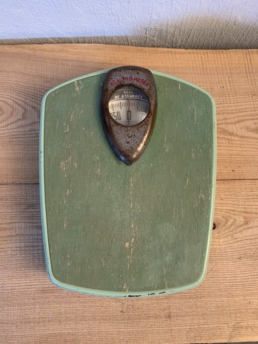 Vintage 1940-50's Health O Meter Mint Green MCM Retro Bathroom Scale ...