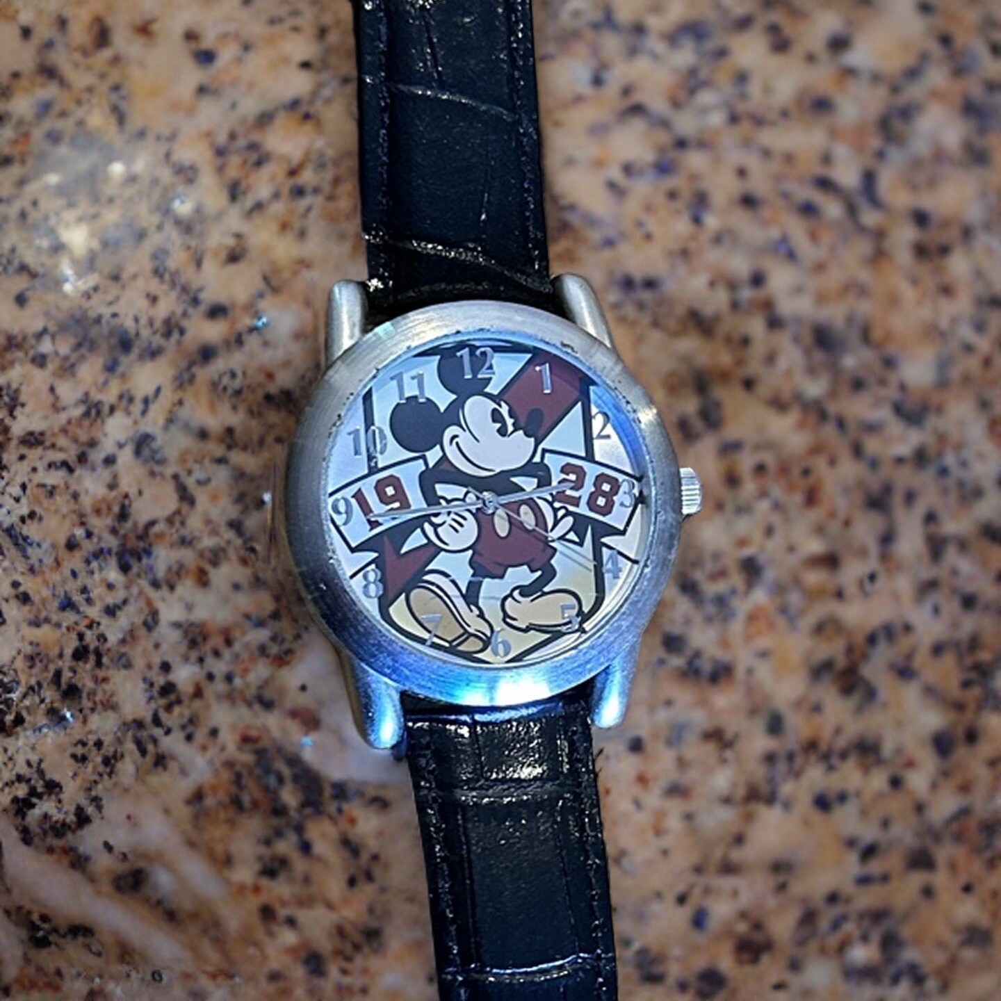 Disney Parks Limited Release Mickey Mouse 1928 Men Watch Black Leather ...
