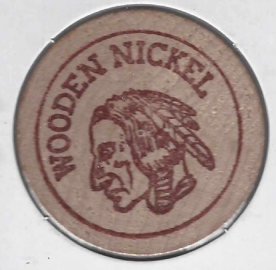 SZABO (Red) Token/Coin/Chip, BACK: Indian Head (Brown) Wooden Nickel | eBay