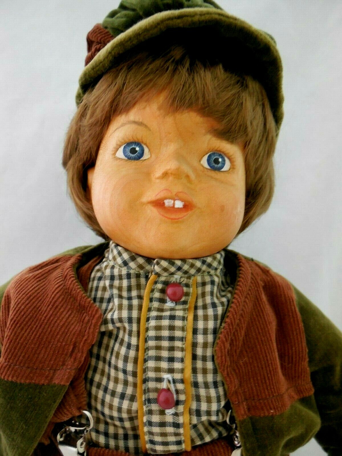 Zasan VintageWooden Boy Doll 15 Inch 1990 With Stand Original Design ...