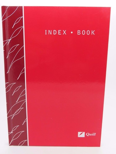 Quill A5 Hard Cover Index Book - Red for sale online | eBay