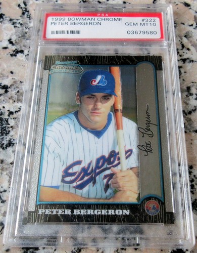 PETER BERGERON 1999 Bowman Chrome Rookie Card RC PSA 10 GEM MINT POP 10 ...