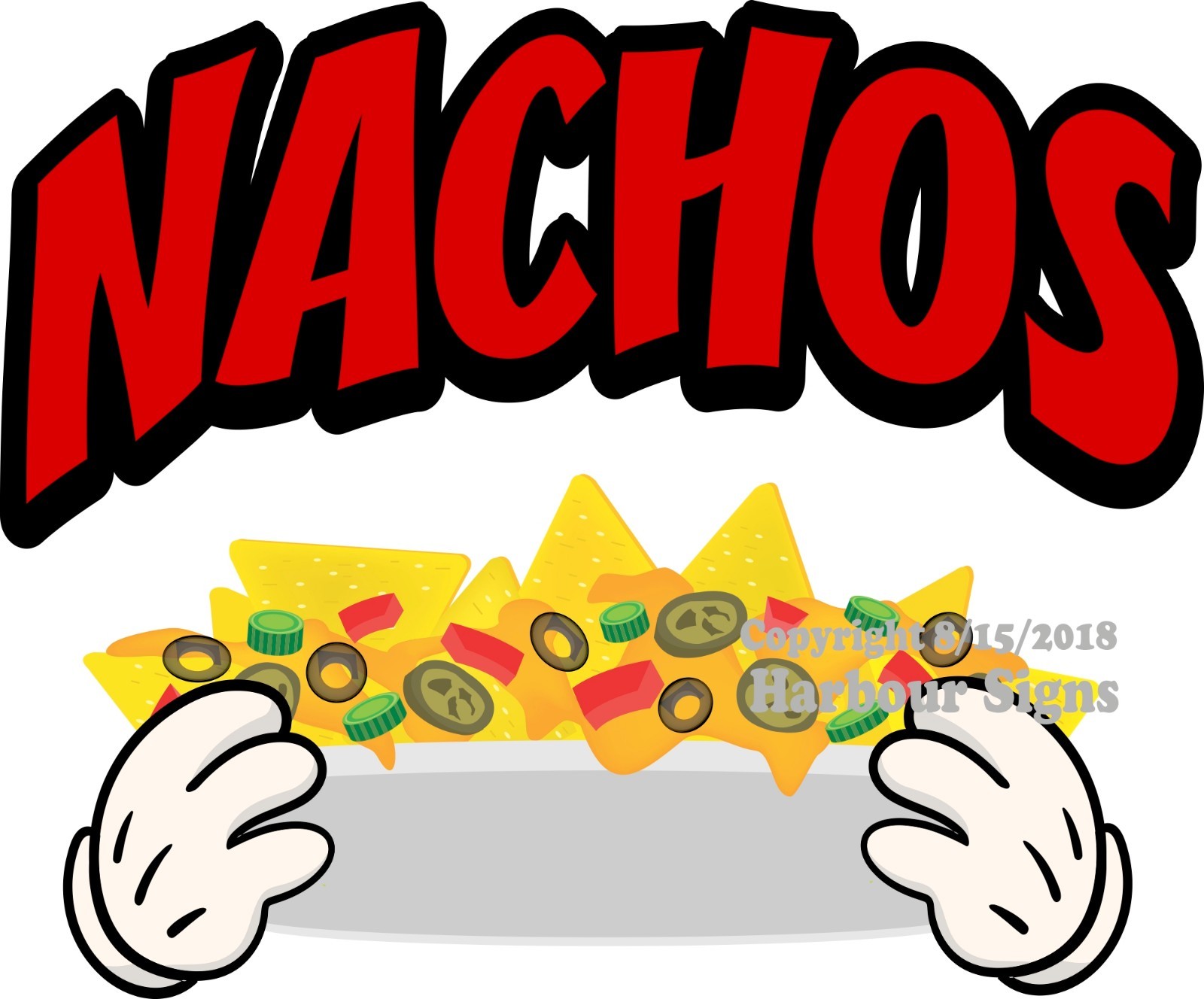 Nachos DECAL (Choose Your Size & Color) Concession Food Truck Vinyl ...