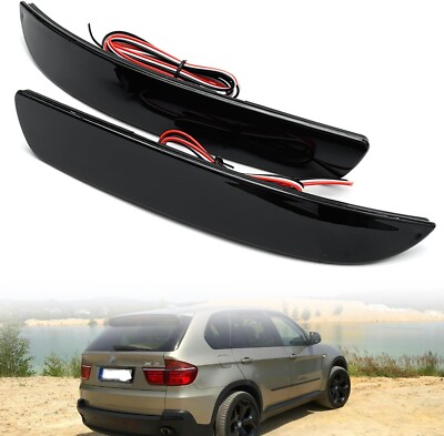 LED Somke Bumper Reflector Stop Brake Lights For 10-13 BMW X5 E70 LCI ...