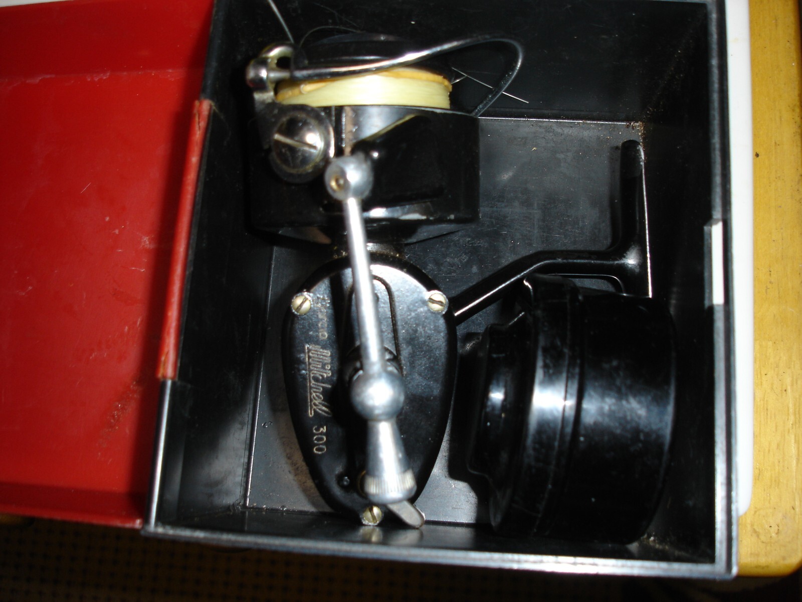 vintage mitchell 300 spinning reel w/ spare spool+ case in mitchell box ...