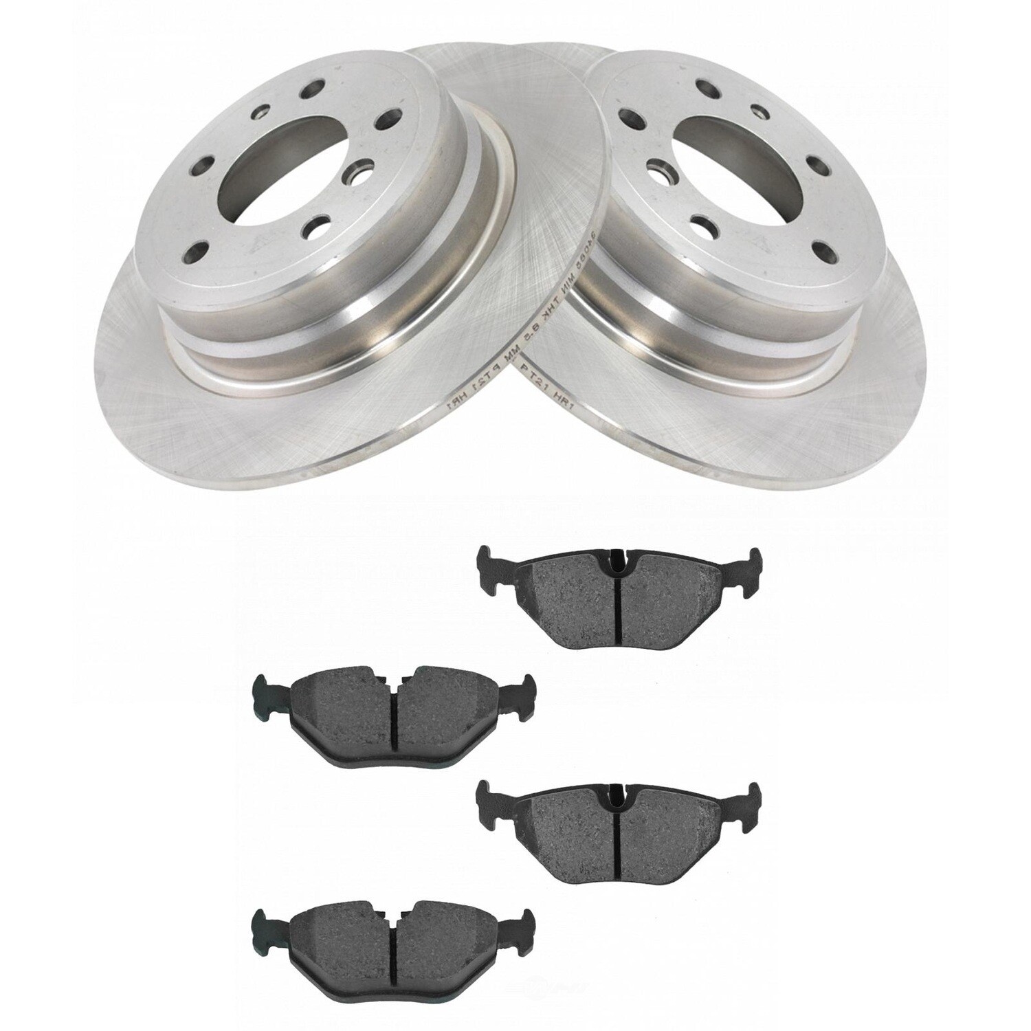 Disc Brake Kit-Semi-Metallic 3 Piece Brake Pad and Rotor Kit TRQ ...