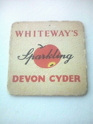 Vintage WHITEWAYS CIDER - DEVON CYDER Cat No'13 Beer mat / Coaster ...