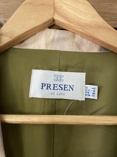 Presen De Luxe Brown Silk Blend Mother Of Bride 2 Piece Outfit Size UK ...