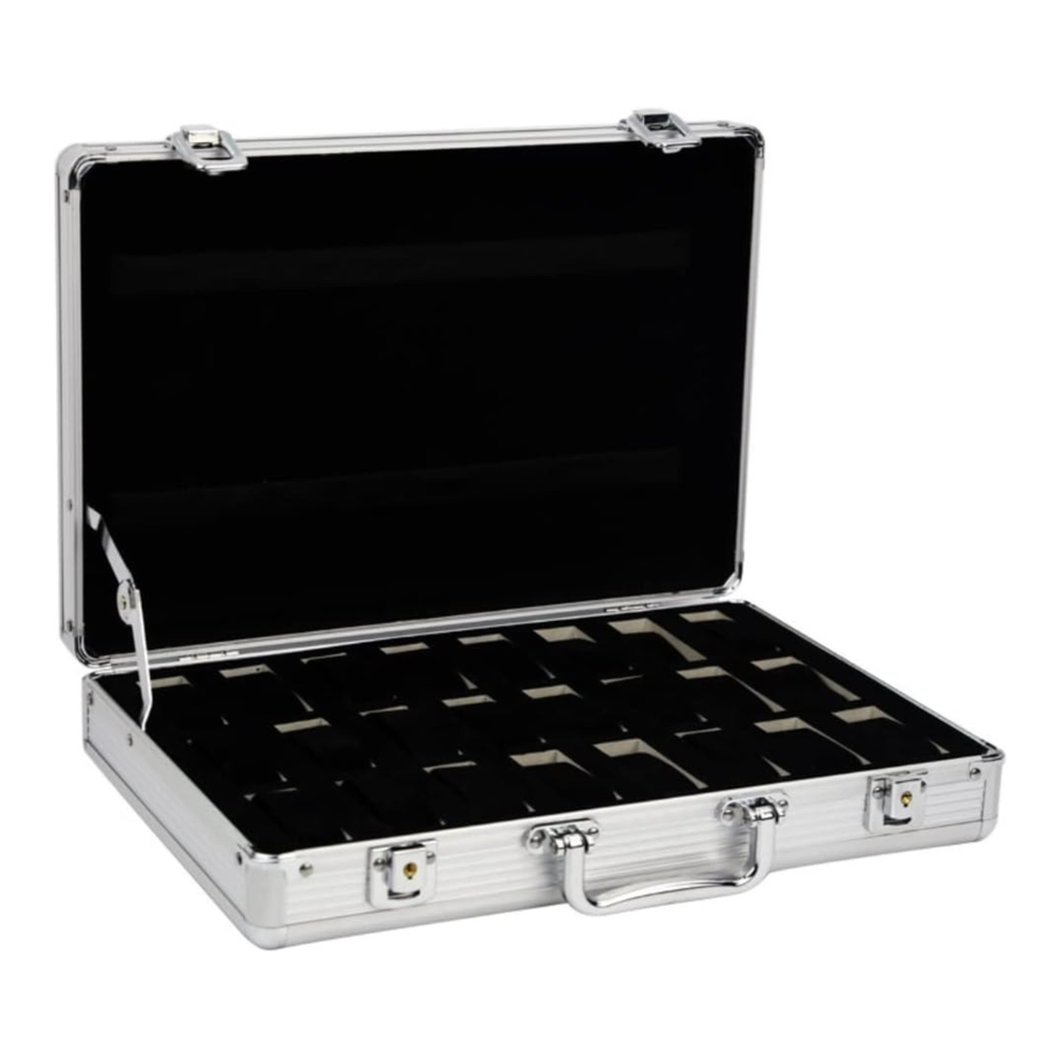 Watch Case for 30 Watches Collectors Display Storage Briefcase Aluminum ...