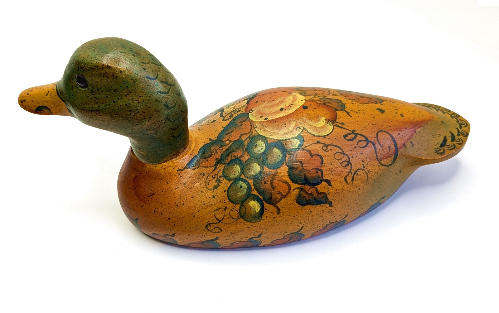 OOAK Vtg 1982 Signed Pam Handcarved Painted Decorative Wood Wooden Duck ...