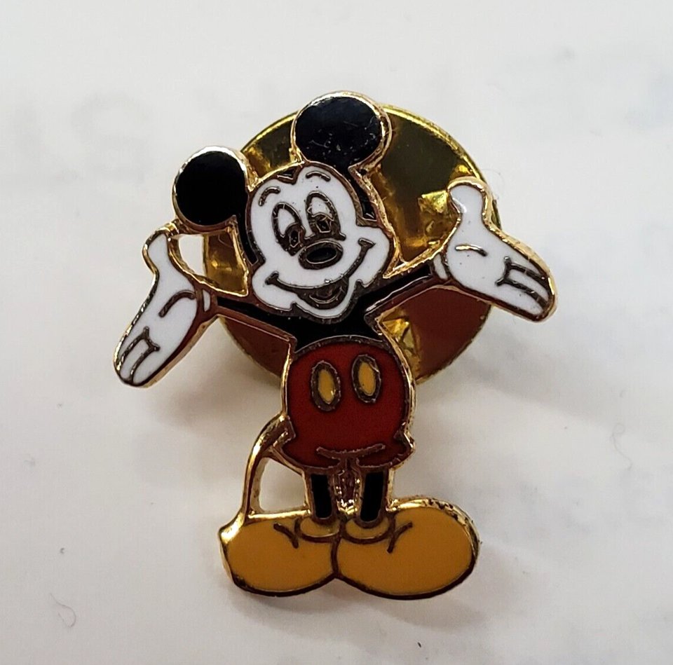 Disney Small Mickey Mouse Pin Retro Hands Up | eBay