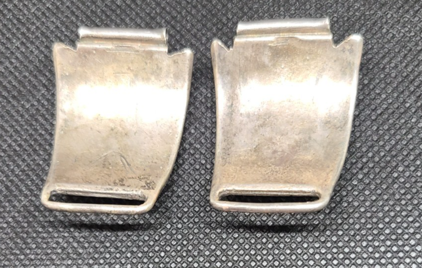 Vintage Native American Sterling Silver Turquoise Coral Watch Band Tips ...