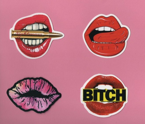 LIPS STICKERS Sexy SEDUCTIVE Sassy KISS Smooch MOUTH tongue LICK love ...