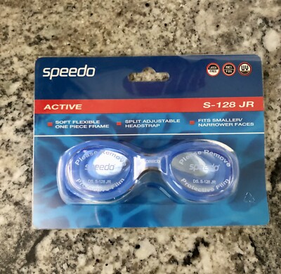 Speedo Active Anti Fog UV Protection Latex Free S-128 Jr Swim Goggles ...