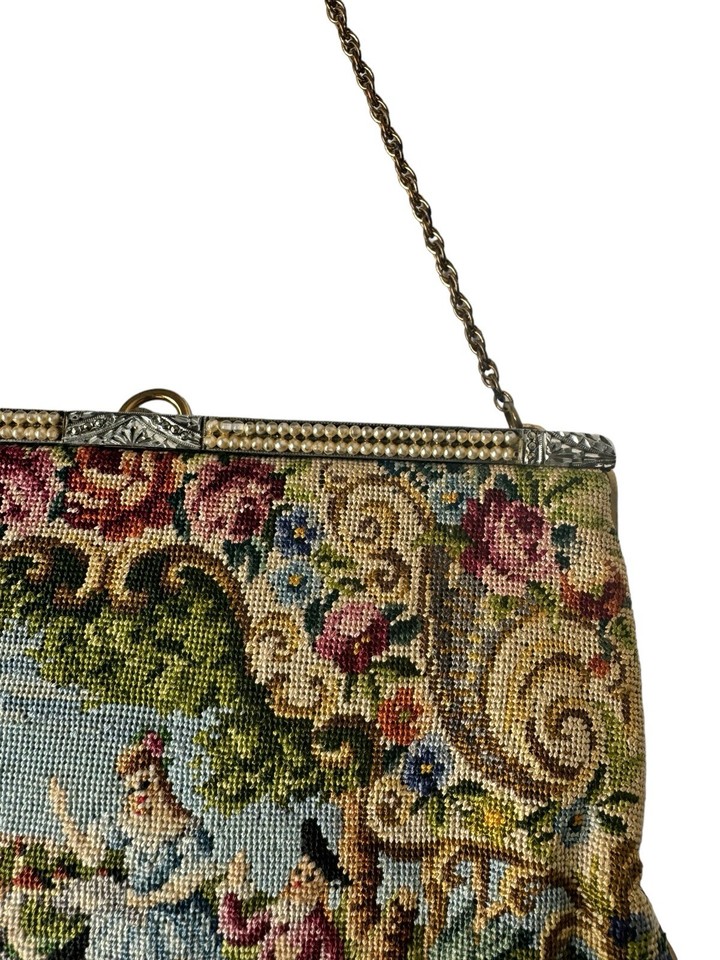 Walborg Petit Point Bag and Coin Purse Victorian Tapestry Original Set ...