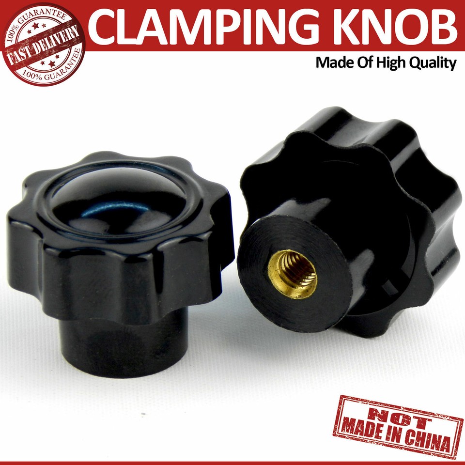 M6 to M12 Knob Female Thread Plastic Star Clamping Nut Knob Screw ...