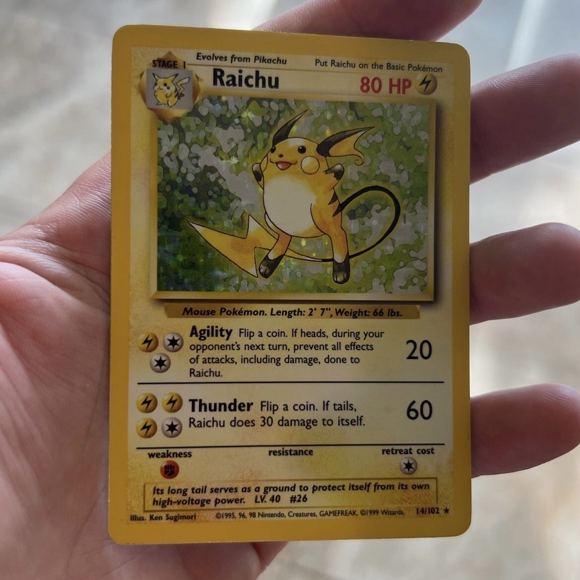 Pokémon TCG Raichu Base Set 14/102 Holo Unlimited Holo Rare | eBay