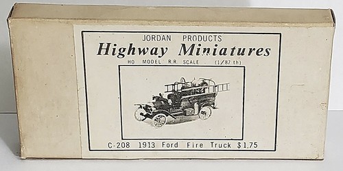 Jordan Products Highway Miniatures HO Scale Ford Fire Truck Kit #C-208 ...