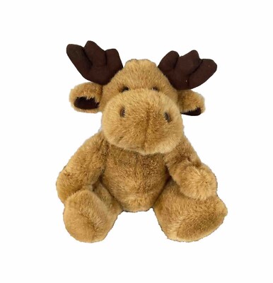 Plush Moose 12” Reindeer Seated Soft Cuddly Stuffed Animal Toy Brown | eBay