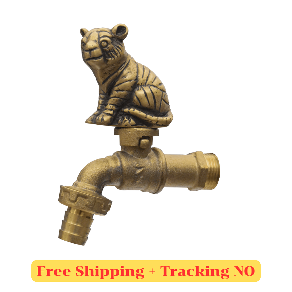 Brass tiger handle garden tap vintage garden tap outdoor Decorative tap ...