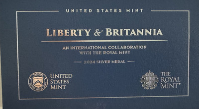 2024 SILVER MEDAL LIBERTY AND BRITANNIA U.S. MINT COLLABORATION THE ROYAL MINT | eBay