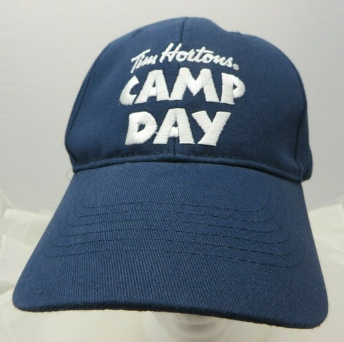 Tim Hortons Camp Day baseball cap hat adjustable v blue 40 years | eBay