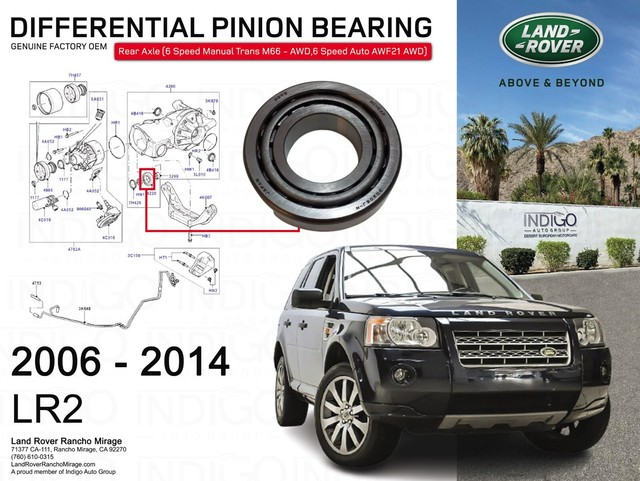 Land Rover Lr2 Differential Pinion Bearing Genuine - LR023441 for sale ...