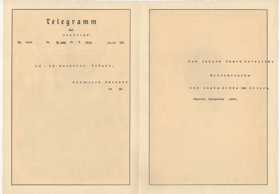 1937 Jul 10th. Telegram Folder. Deutsche Reichspost, Osterode. | eBay