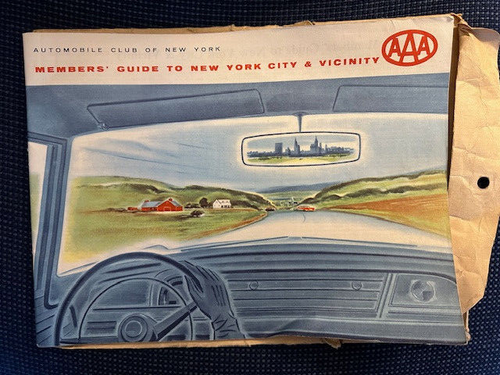 NYC MAPS AAA Members' Guide to New York City ca. 1958 | eBay Australia