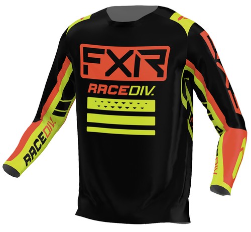 FXR Clutch Pro 22 Mens MX Offroad Jersey Black/Nuke Red/Hi-Vis | eBay