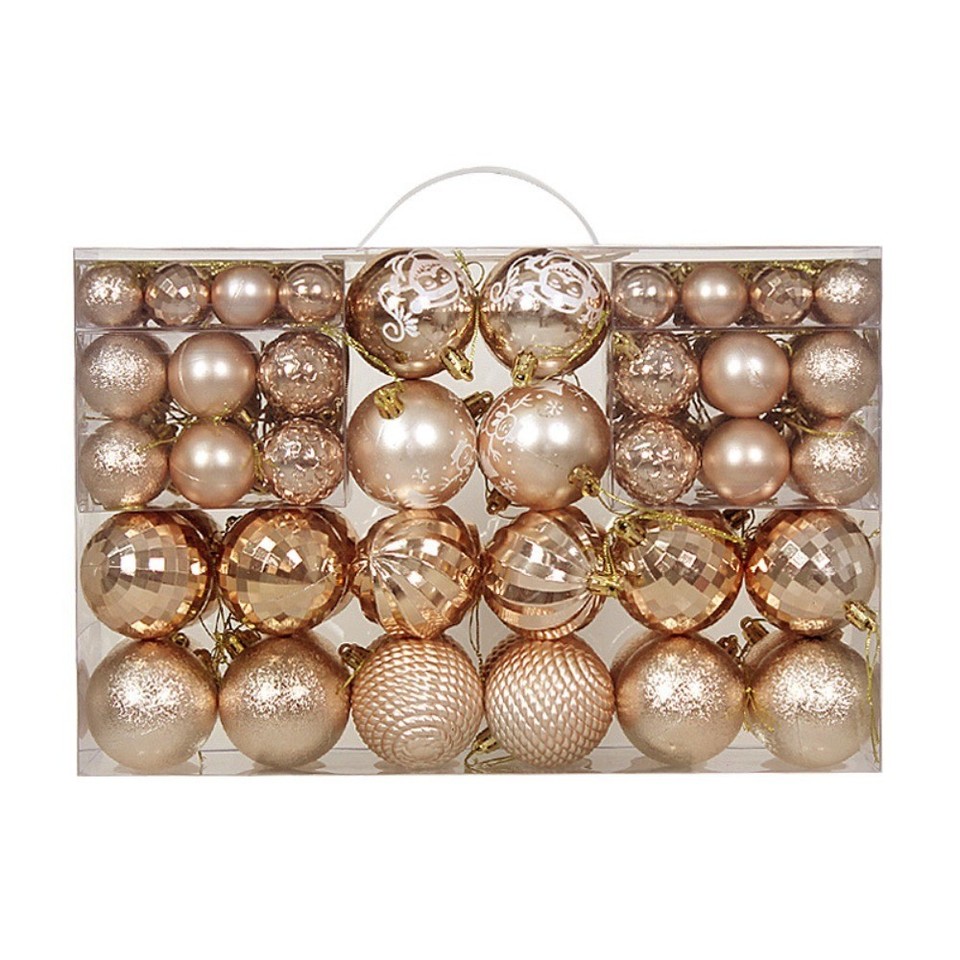 100pcs Plastic Material Christmas Ball Hanging Ornament Party ...