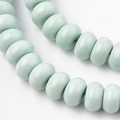 8X4MM Natural Light Cyan Agate Rondelle Beads 15.7' Strand | eBay