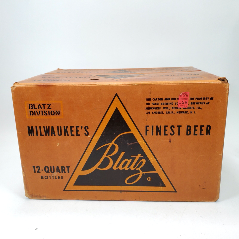 VTG Rare Blatz Heavy Duty Waxed Cardboard Beer Case Box Wisconsin ...