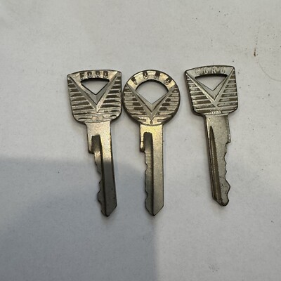 Vintage Set Of 3 Ford Car Keys Cool Look Hot Rod Style - BUB | eBay