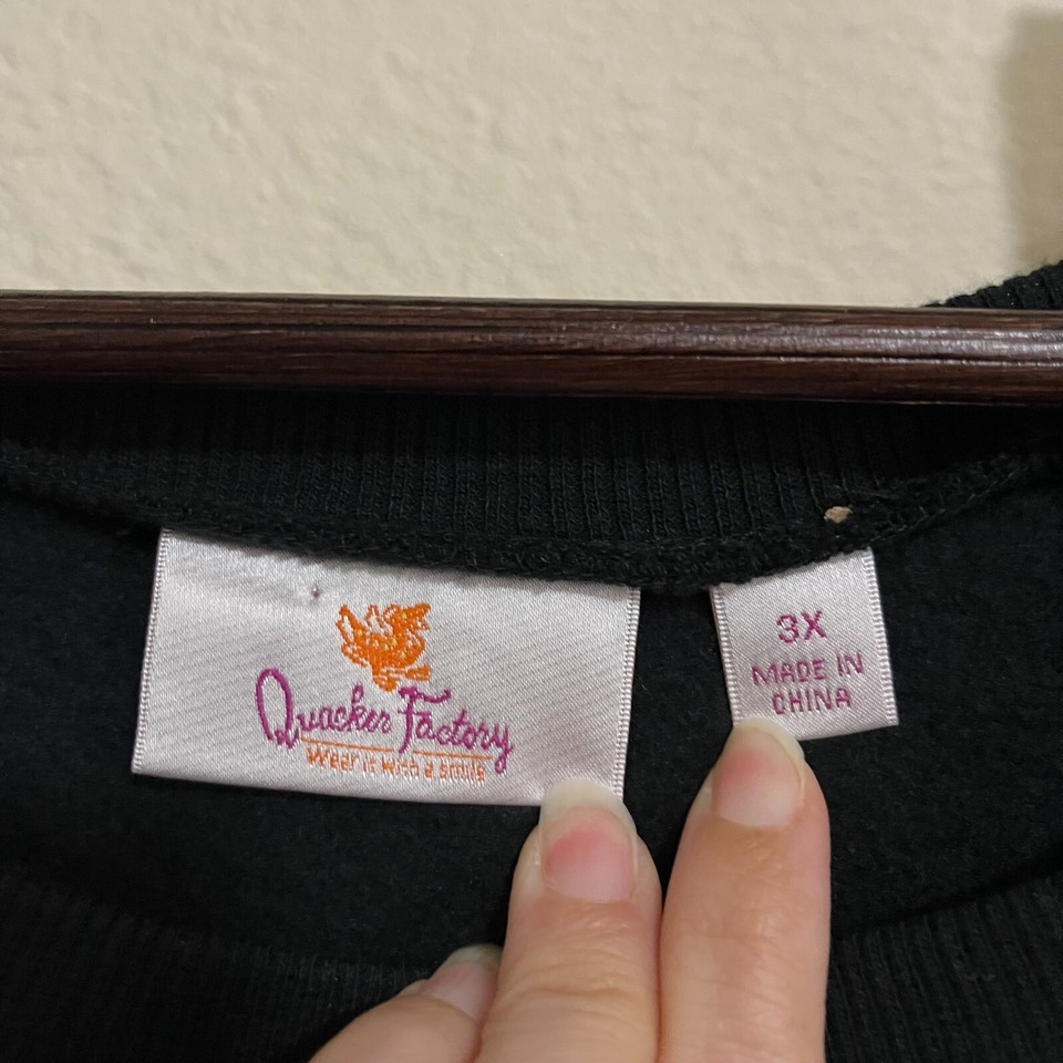 Quacker Factory Halloween The Witch Is In Embellished Black Sweater ...