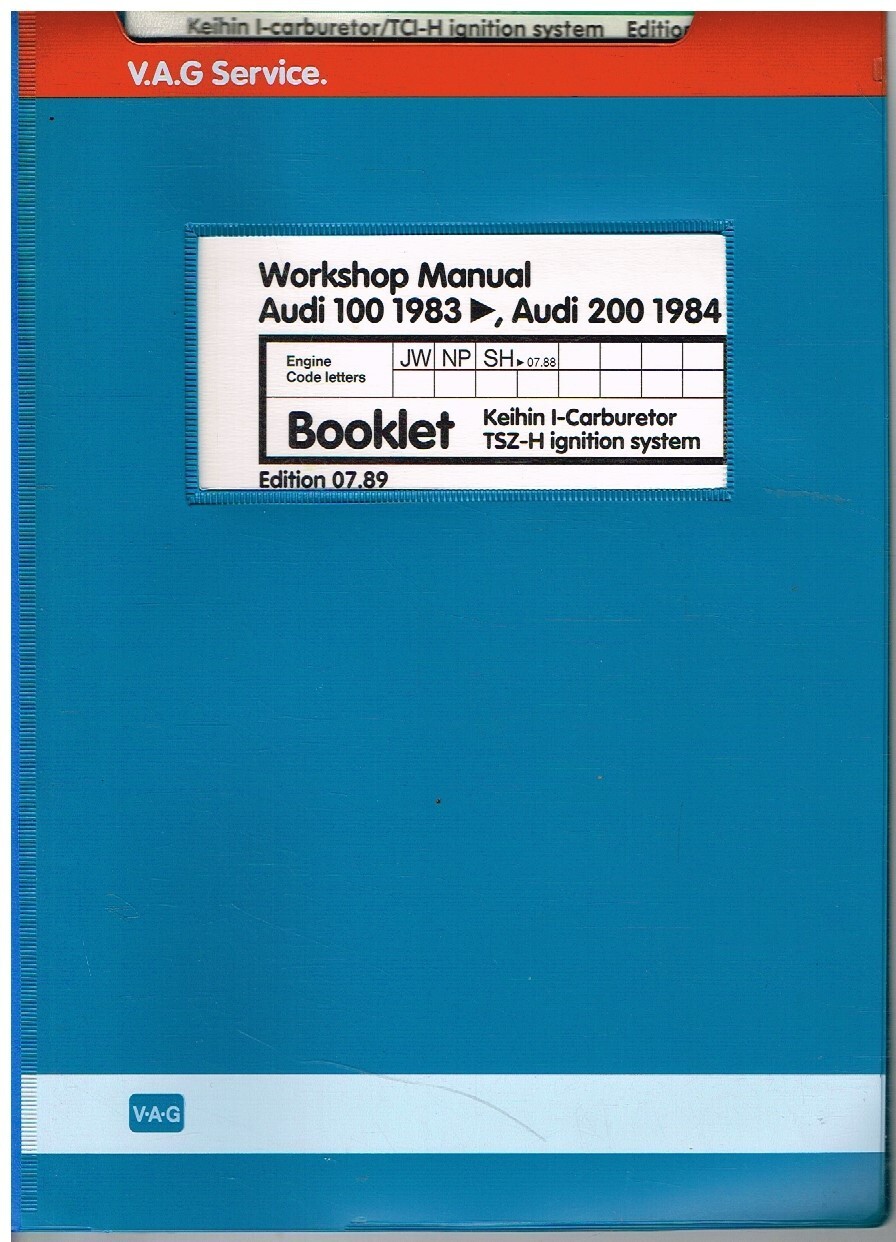 AUDI 100 200 C3 JW NP SH ENG.KEIHIN1 CARBURETTOR/TSZ-H IGNITION 83 ...