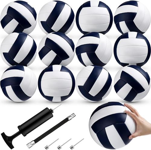 12 Pcs Official Size 5 Volleyballs Bulk Soft Recreational Volleyballs ...