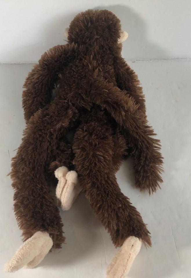 Plush Spider Monkey Plush Stuffed Animal w/ Hook and loop Hands Neck ...