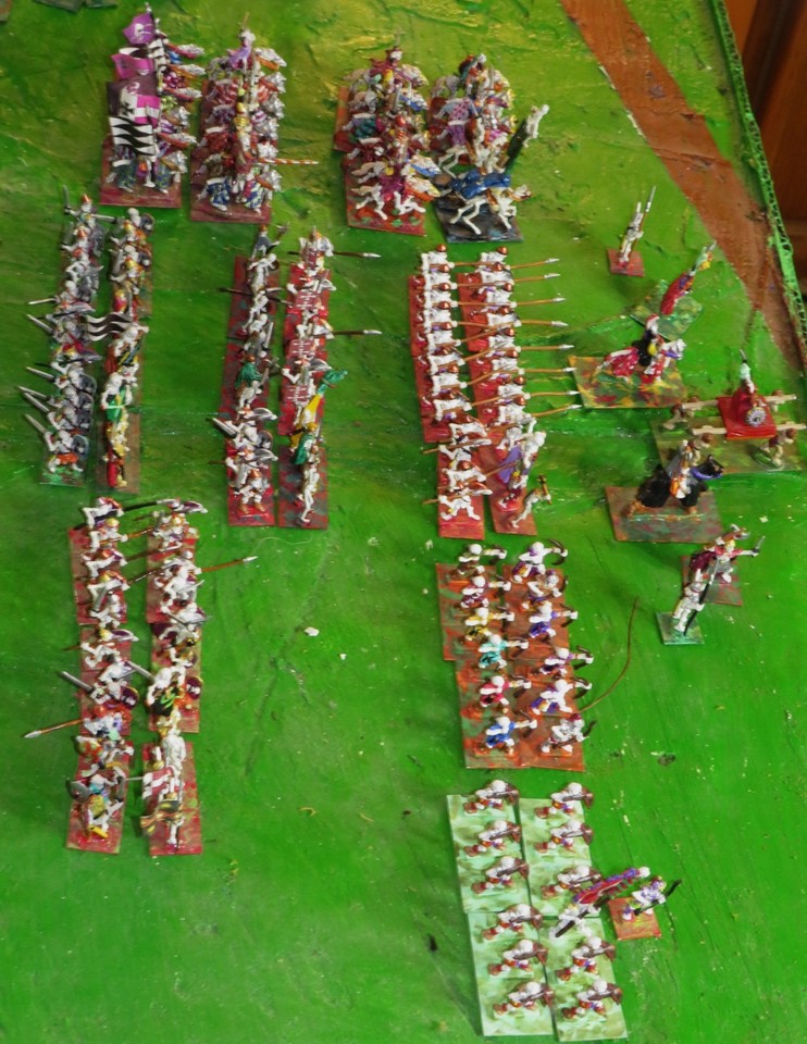 15mm miniatures, painted, SKELETON ARMY, skeletons skeletons lots of ...