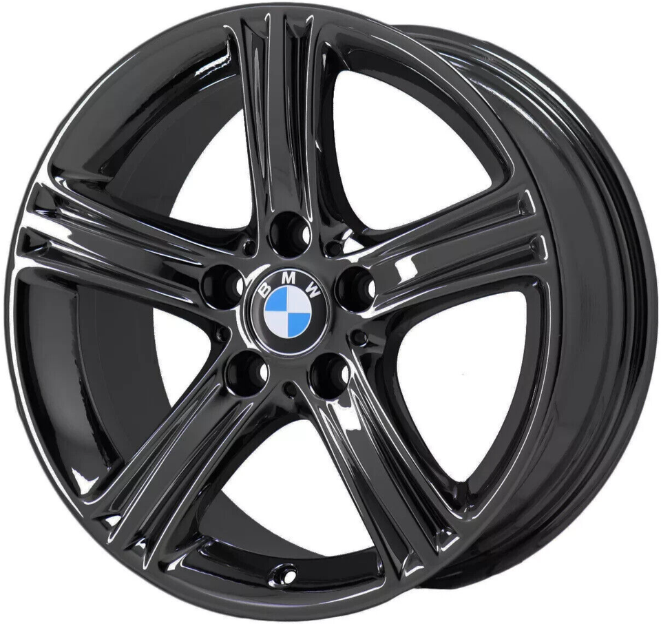 17" BMW 320i GLOSS BLACK WHEELS RIMS FACTORY OEM 71535 2007-2019 SET ...