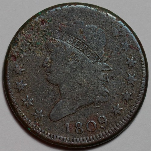 1809 Classic Head Large Cent - US 1c Copper Penny Coin - L9 | eBay