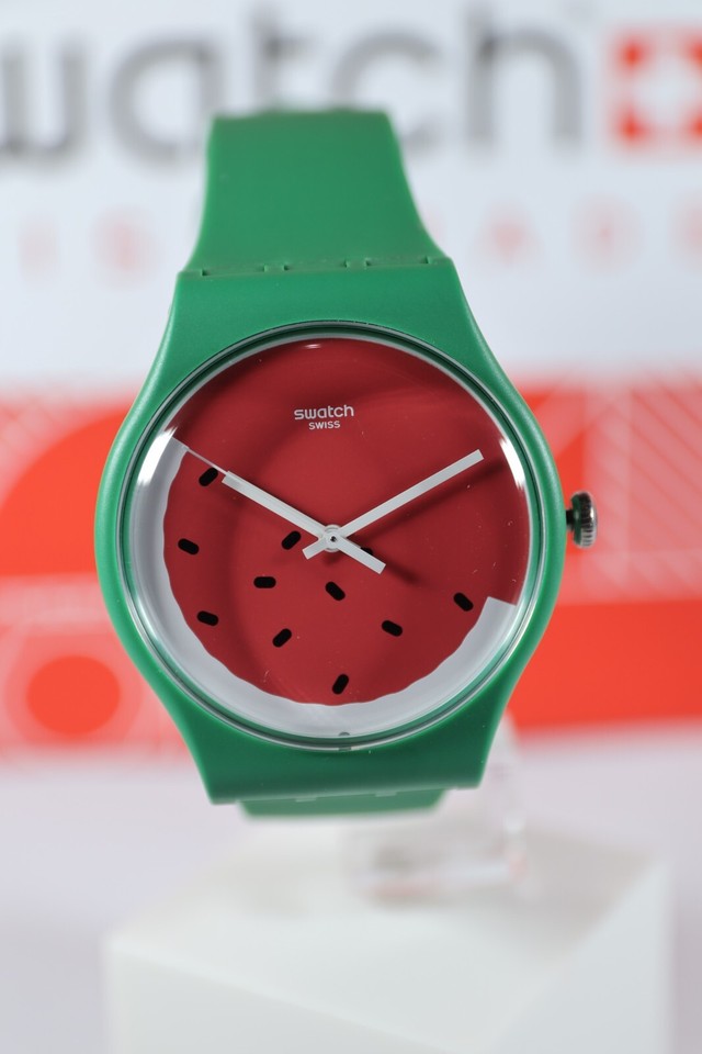 NEW SWATCH SWISS LIMITED WATERMELON WATCH TOO COOL GREEN PASTEQUE ...