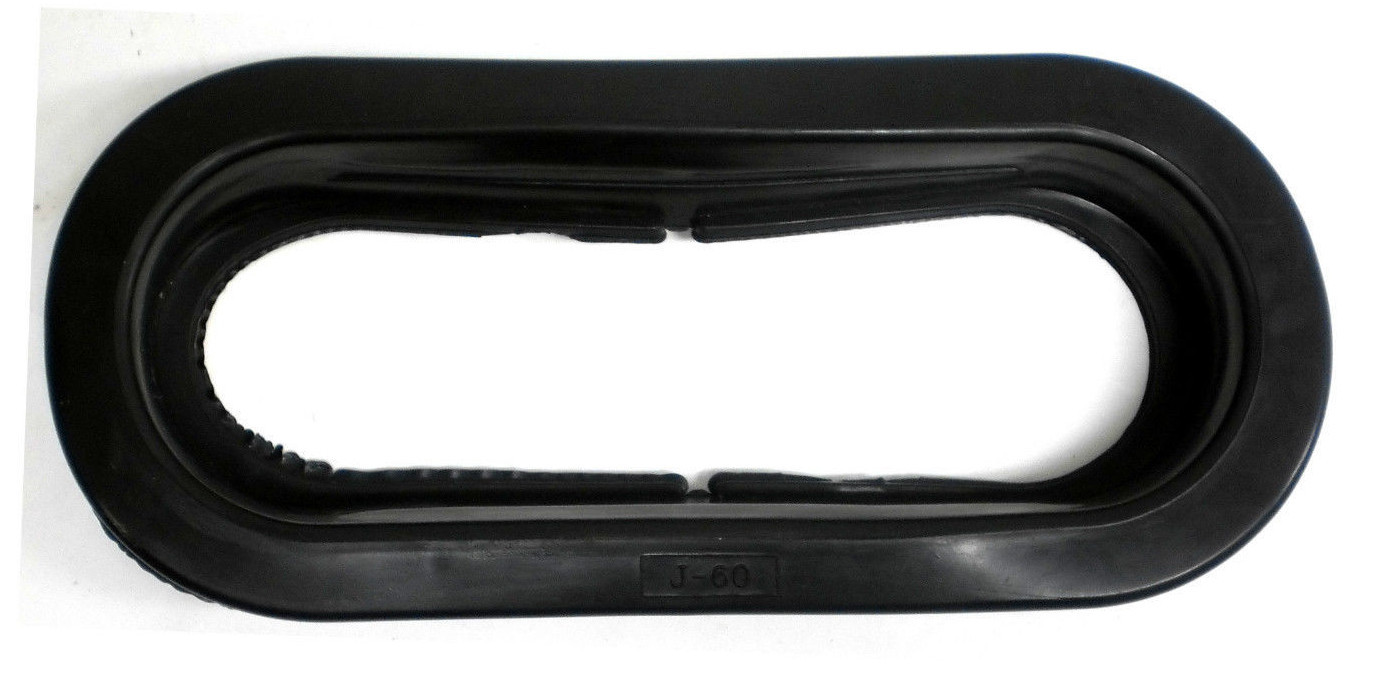 "1- 6"" Oval Black Rubber Grommet Bezel Sealed Beam Light Trailer Truck ...