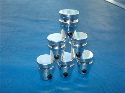 Seven Polished Aluminum Dash Knobs 1/4" Hole 1930 32 40 Ford Chevy Hot ...