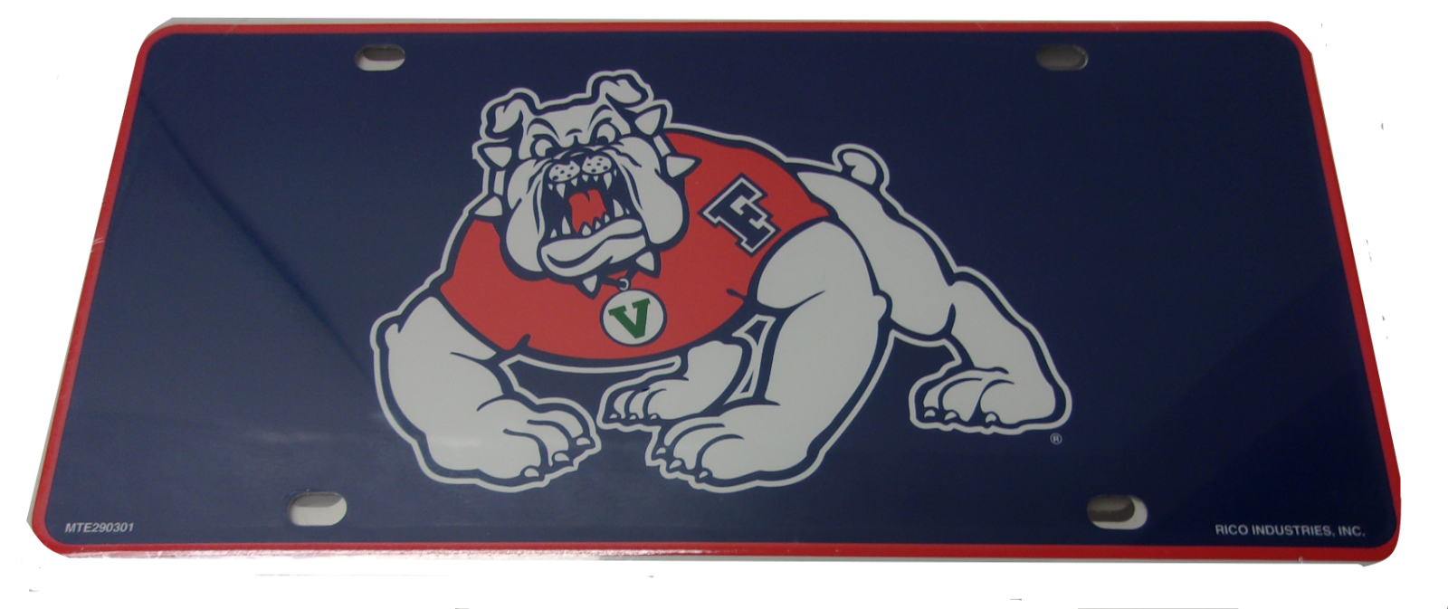 Fresno State Bulldogs Metal License Plate. Name & Emblem on it. Blue ...