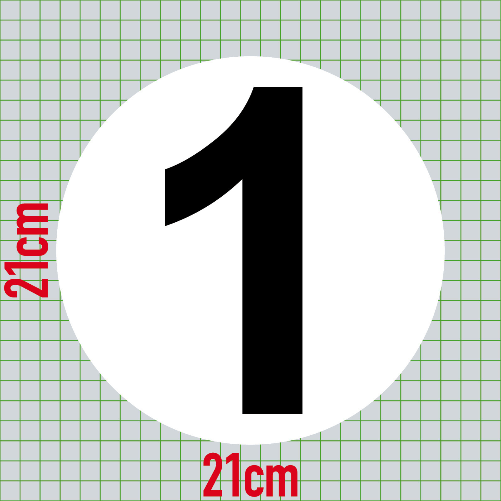 2 Aufkleber 20cm Start Nummer 1 Ziffer Zahl Sticker Kart Auto Racing ...