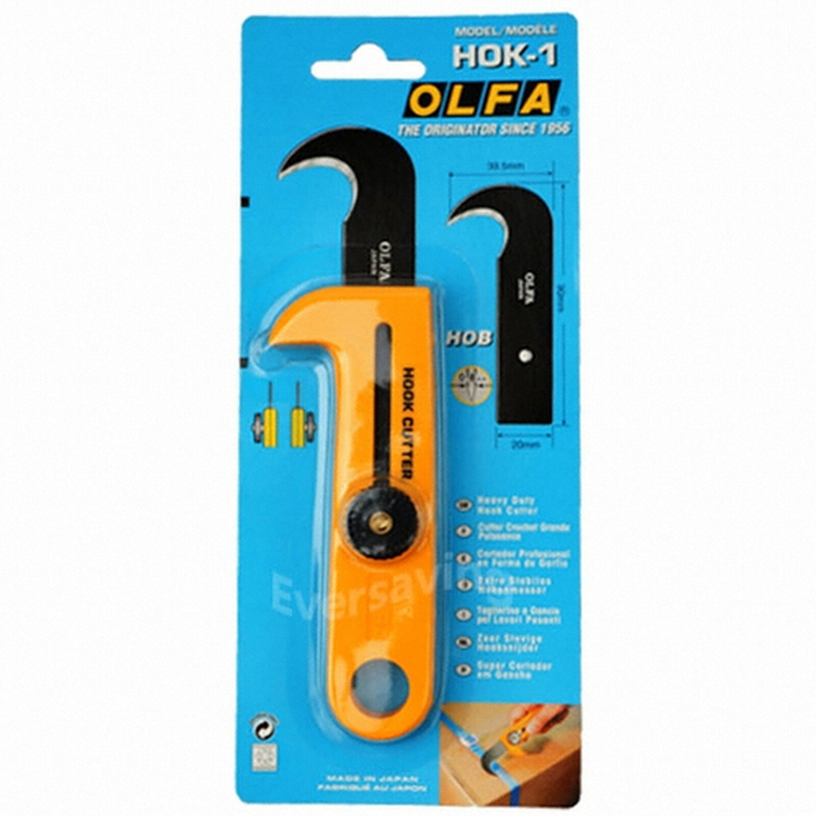 OLFA HOK-1 Heavy-duty Hook Cutter carbon tool steel blade cutting ...
