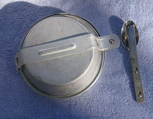 Vintage Boy Scout Girl Scout Aluminum Mess Kit Camping Frying Pan Pot ...