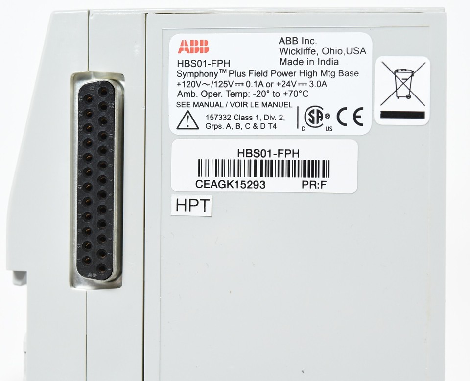 ABB HBS01-FPH Symphony Plus Field Powered Mtg. Base | eBay