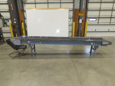 18"x 13' 6" Belt Over Roller Flat Belt Conveyor 460V 3PH End Drive 112 ...